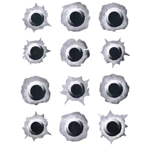 Mymisisa Car Stickers 3d Bullet Hole Motorcycle Scratch Realistic Funny