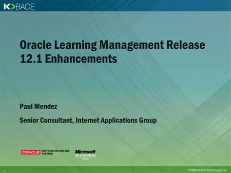 Kbace Oracle Learning Management Release 121 Webinar Ppt