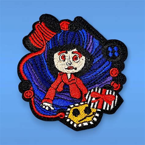 Coraline Patch Fanart Diy Embroidered Iron On Patch Horror Movie Movie