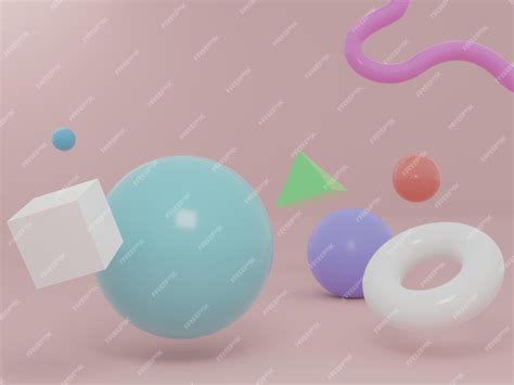 Premium Photo 3d Shape Objects Modern Graphic Texture Bright Gradient Render Geometric