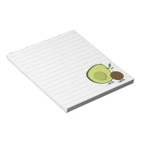 Cute Avocado Lined Food Notepad Zazzle