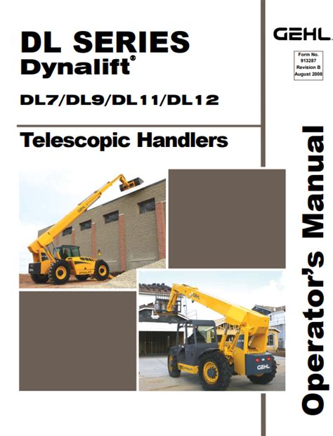 Gehl Dynalift Telescopic Handlers Dl7 Dl9 Dl11 Dl12 Operators Manual
