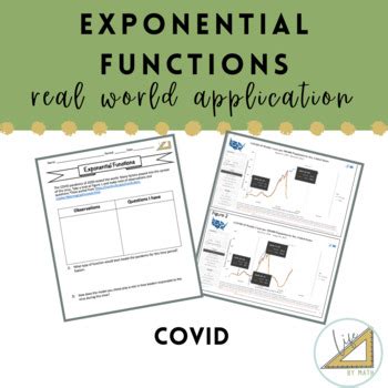 Exponential Functions Real World Application by Life by Math | TPT