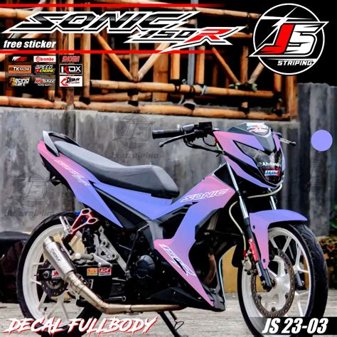 Jual Decal Sticker Honda Sonic 150R Full Body Dekal Skotlet Sonic 150 R Fullbody Desain Racing