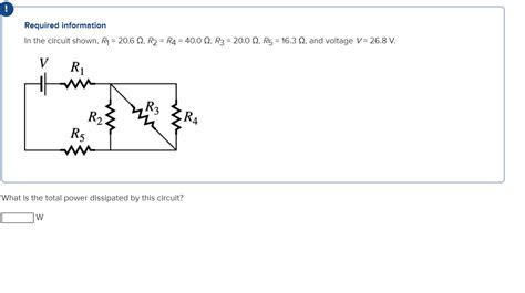 Solved Required Information In The Circuit Shown