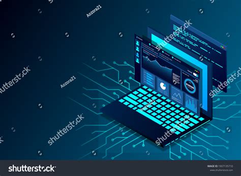 Web Design Development Vector Isometric Illustrations Stock Vector