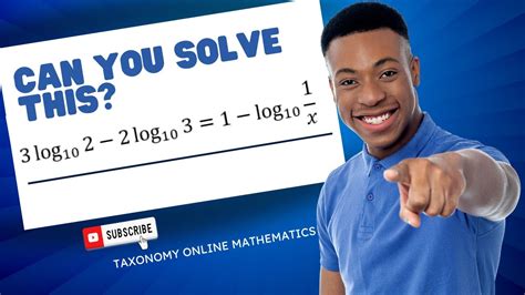 Logarithmic Equation Youtube