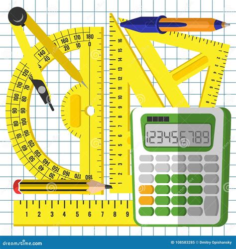 School Mathematics Doodles Vector Set 116729955