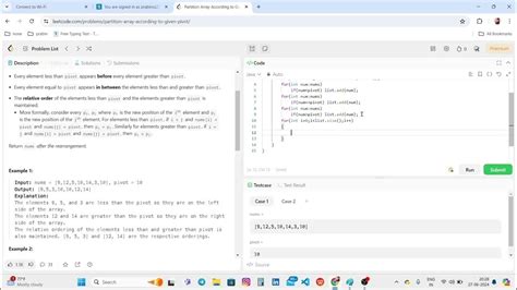 2161 partition array according to given pivot youtube