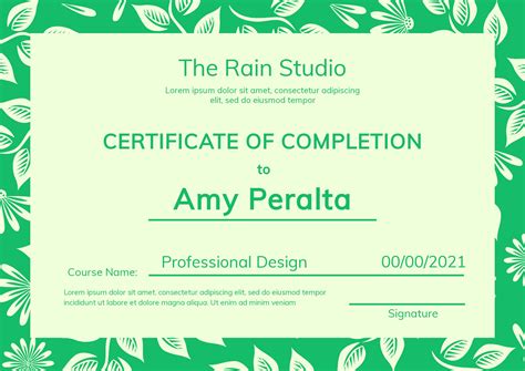 Project Completion Certificate Sample