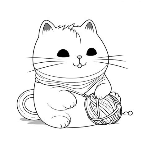 Yarn Ball Coloring Page