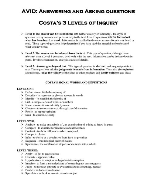What Are Level 3 Questions Examples At Nancy Sheridan Blog