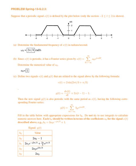 solved suppose that a periodic signal x t is defined by the