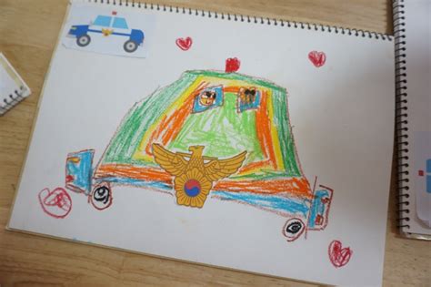 교통기관 스케치북 활동 경찰차 그리기 경찰 도안 네이버 블로그