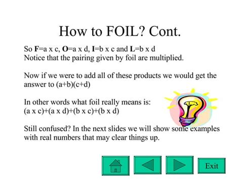 Using Foil To Multiply Binomials Ppt