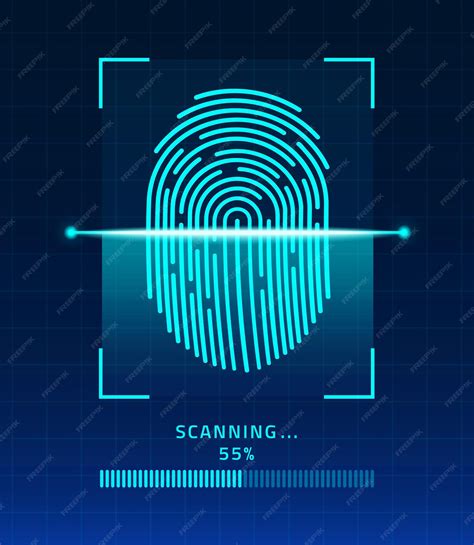 Premium Vector Laser Scanning Of Neon Fingerprint Fingerprint