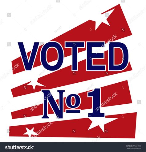 Voted Number 1 White Background Flat Stock Vector Royalty Free