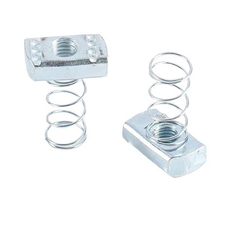 Spring Strut Channel With Zinc Plated Solar Fastener Zinc Plated Carbon Steel Combo Nut Washer