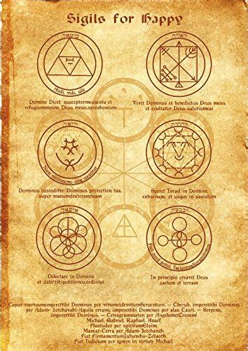 Sigils For Happy Scroll Geniuses Kabbalah Poster Wicca