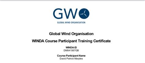 David Marples On Linkedin Gwo Offshore Training Completed Enabling
