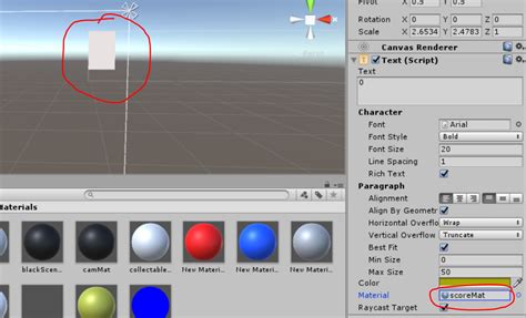 C Cant Set Material In Ui Text Stack Overflow