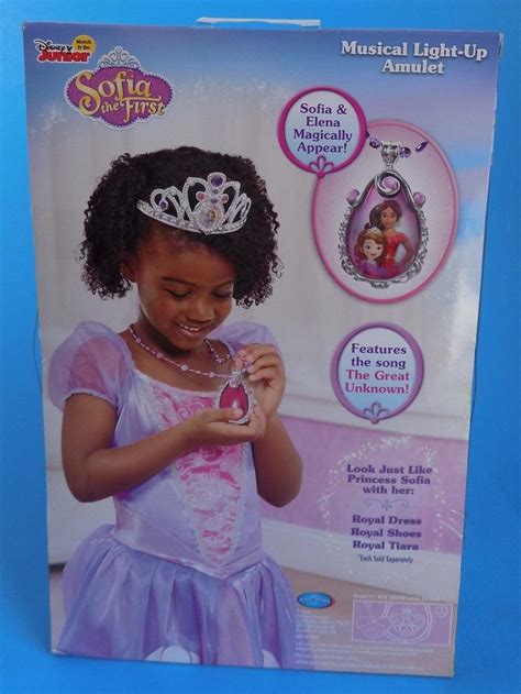 Disney Sofia The First Princess Musical Light Up Amulet Necklace Elena