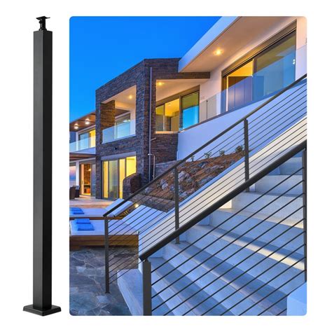 Vevor Cable Railing Post 36 X 2 X 2 Steel Level Deck Railing Post