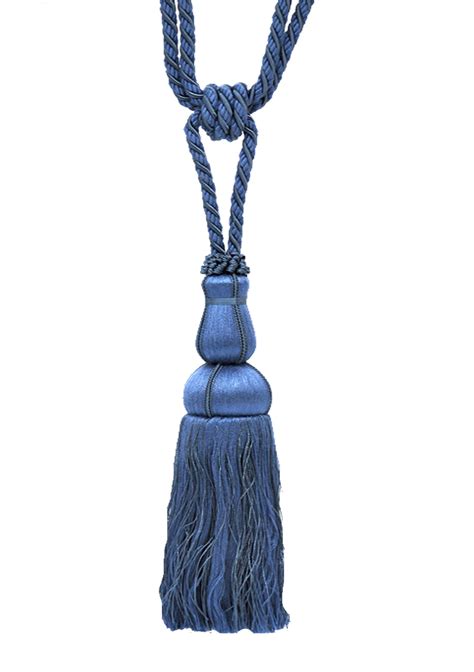 Belagio Single Tassel Tie Back 10 Long Tassel Colors Collection Williamsburg Blue Michaels
