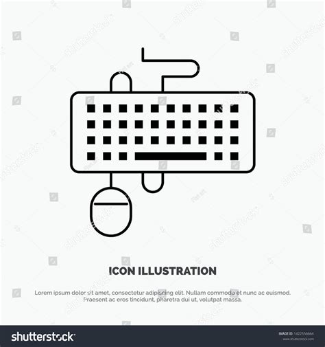 Device Interface Keyboard Mouse Obsolete Line Stock Vector Royalty Free 1422556664 Shutterstock