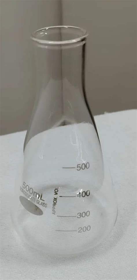 Glass Conical Flask Capacity 500ml Size 7 Inch H At ₹ 115 Piece