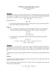 Economics Tutorial On Market Equilibrium And Profit Maximization Course Hero
