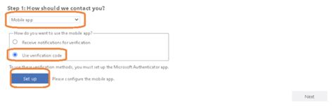 Microsoft Two Factor Authentication Setup