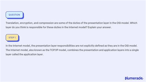 Translation Encryption And Compression Are Some Of The Duties Of The