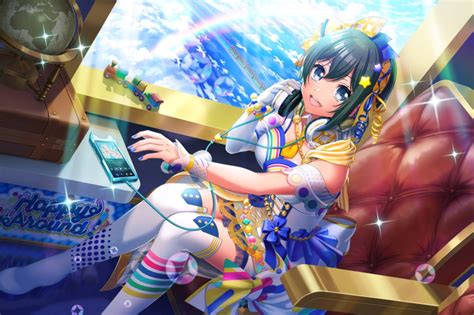Safebooru Akashi Maho Black Hair D4dj Dress Short Hair Smile Violet