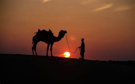 Sunset At Sam Dunes Jaisalmer Pixahive