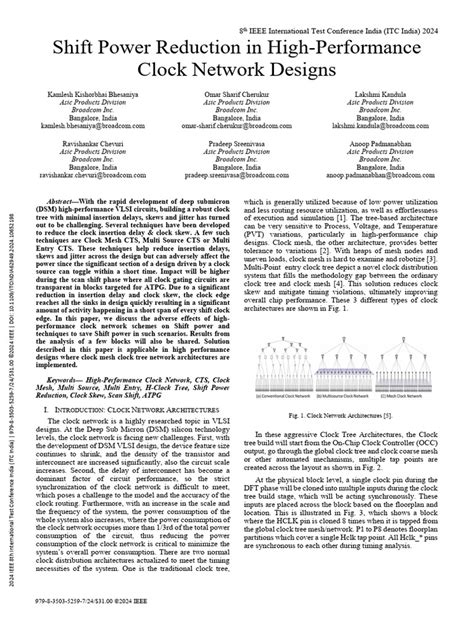 Shiftpowerreductioninhigh Performanceclocknetworkdesigns Pdf