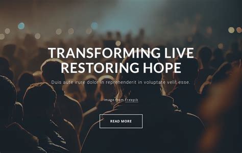 Transforming Live Restoring Hope Html Template By Nicepage