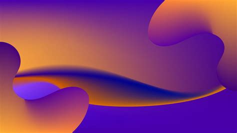 Abstract Background With Geometric Shapes Gradient Purple Orange Smooth Liquid Color Design