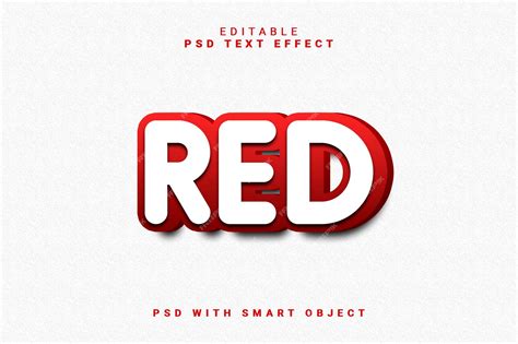 Premium Psd Red 3d Text Effect