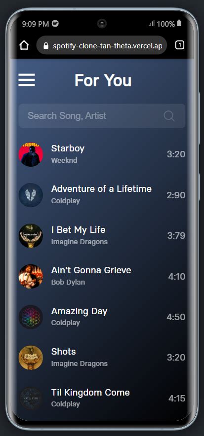 GitHub Grovercode Spotify This Is A Music Player Website With GraphQL Integration The