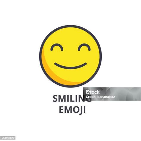 Emoji 벡터 라인 아이콘 기호 그림 배경 편집 가능한 선 미소 Brand Name Online Messaging