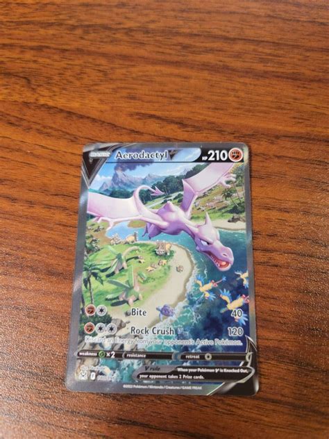 Aerodactyl V 180 196 Alternate Alt Art Lost Origin Pokemon Card TCG