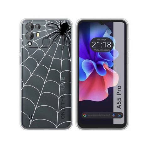Funda Silicona Transparente Blackview A55 Pro Diseño Araña Dibujos con