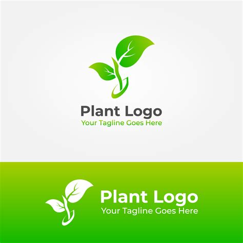 Growing Plant Logo Vector Design Plant Logo Design Seedling Logo Eco