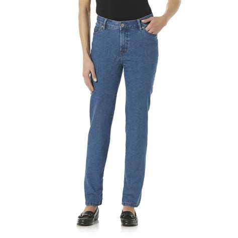 Basic Editions Womens Straight Leg Jeans