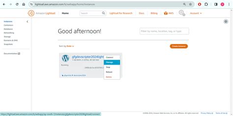 Deploying Web Applications On Aws Lightsail Geeksforgeeks