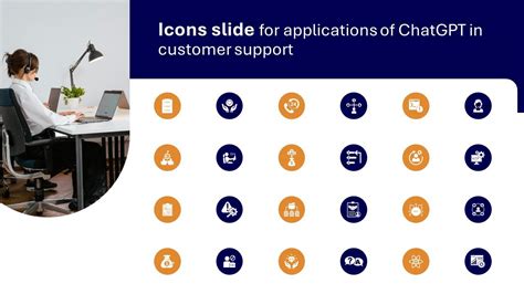 Icons Slide For Applications Of Chatgpt In Customer Support Chatgpt Ss V Ppt Example