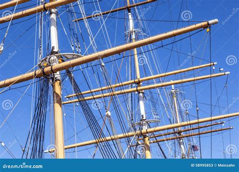 Detail of the three-master stock image. Image of alaska - 58995853