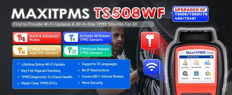 Autel Maxitpms Ts508wf Wifi Tpms Programming Tool Uk Direct Delivery