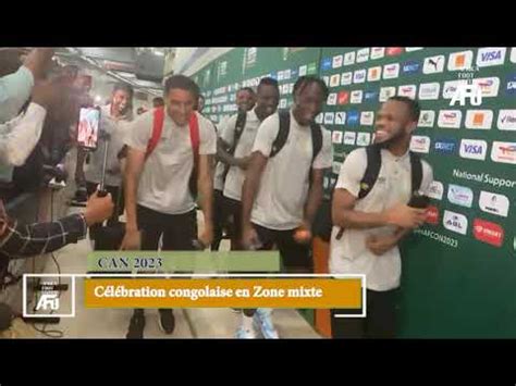 CAN RD Congo Guinée La célébration des congolais en zone mixte AfricaFootUnited
